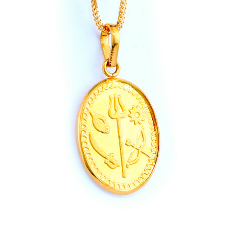 22KT Panchayudha (Panchaudha) - Baby Pendant – Swarnamahal Jewellers Ltd